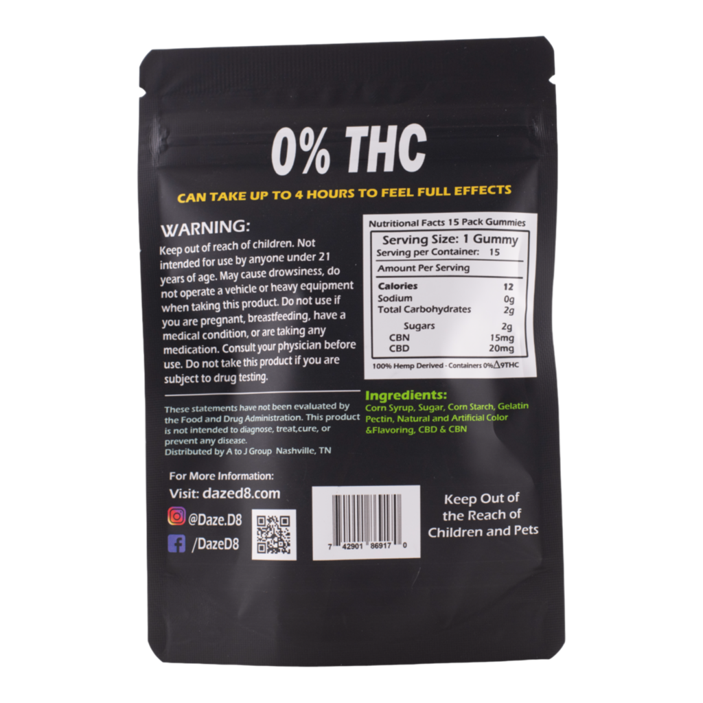 Dazed 8 Gummies - Cannabis Phrog