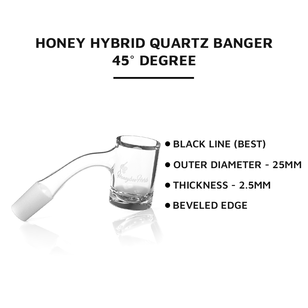 Honeybee Herb Glass Bangers - Black Line - Cannabis Phrog